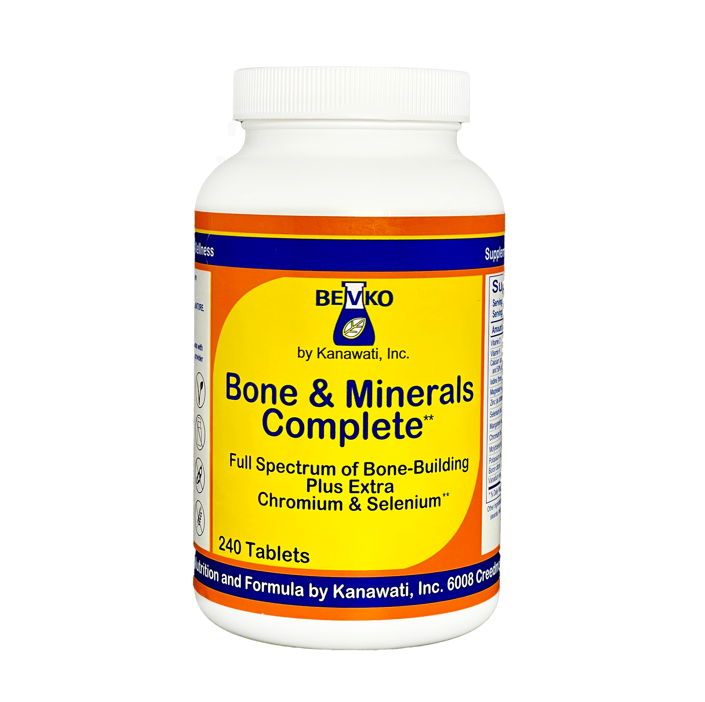 Bone & Minerals Complete | 240 Tablets Vegan – Bevko Vitamins